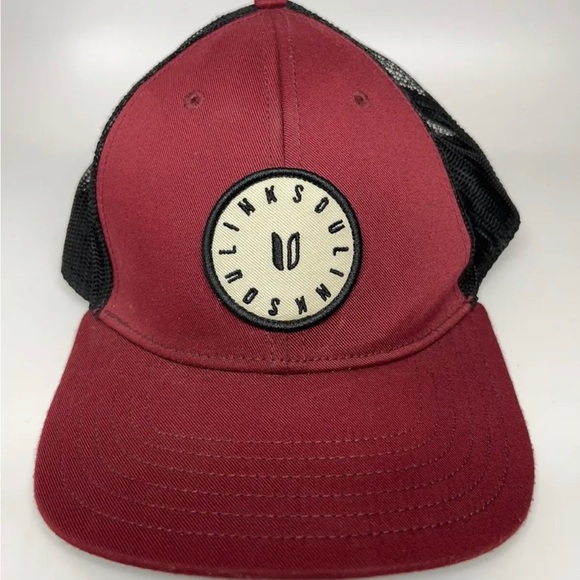 Linksoul | Accessories | Mens Linksoul Logo Embroidered Red Black ...